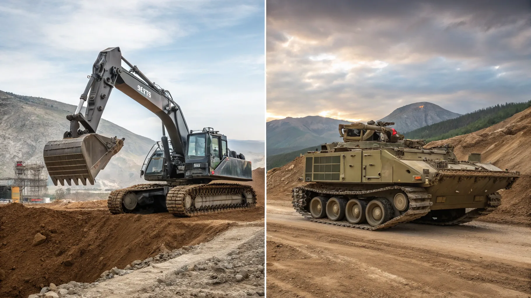 Military Excavators vs Civilian Excavators Key Differences
